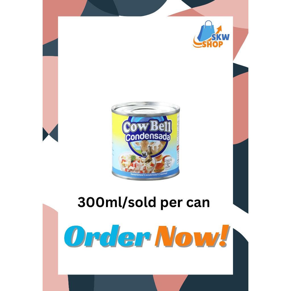 Cowbell Condensada Sweetened Condensed Creamer 300ml Versatile Use: Can ...