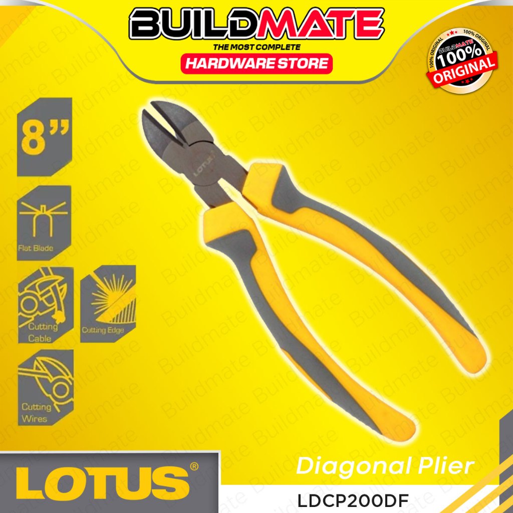 BUILDMATE Lotus Diagonal Plier Eco 8" Inch / 200mm Side Cutter Wire ...