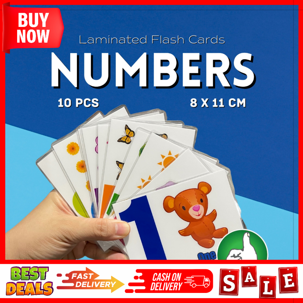 Numbers 1 to 10 Flash Card 8x11cm Laminated | Shopee Philippines