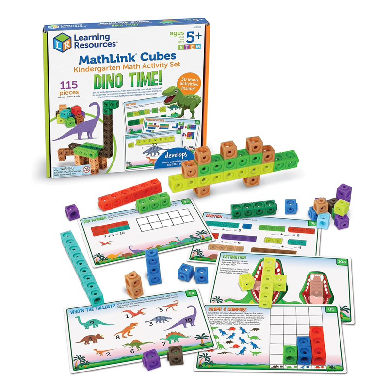 Learning Resources MathLink Cubes Dino Time | Shopee Philippines