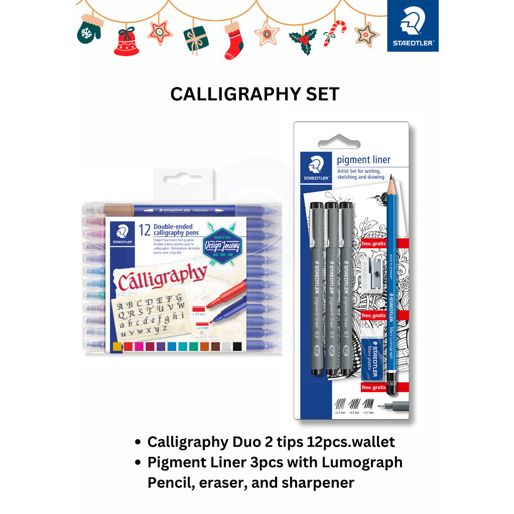 HOLIDAY STAEDTLER CALLIGRAPHY SET | Shopee Philippines