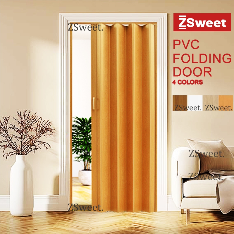 [Ready stock] PVC Sliding door folding door partition rail door kitchen ...