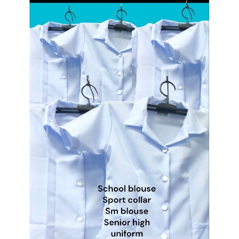 SCHOOL UNIFORM ,SPORT COLLAR BLOUSE WITH POCKET or no pocket SM BLOUSE ...