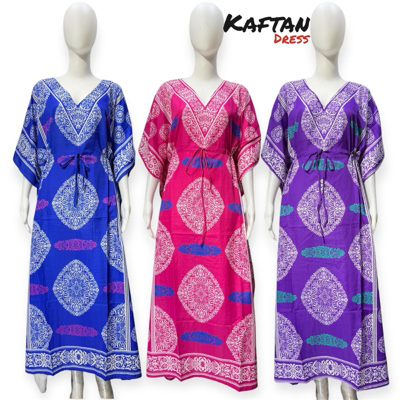 Kaftan maxi dress long dress DASTER ( plus size ) fit L-3XL | Shopee ...
