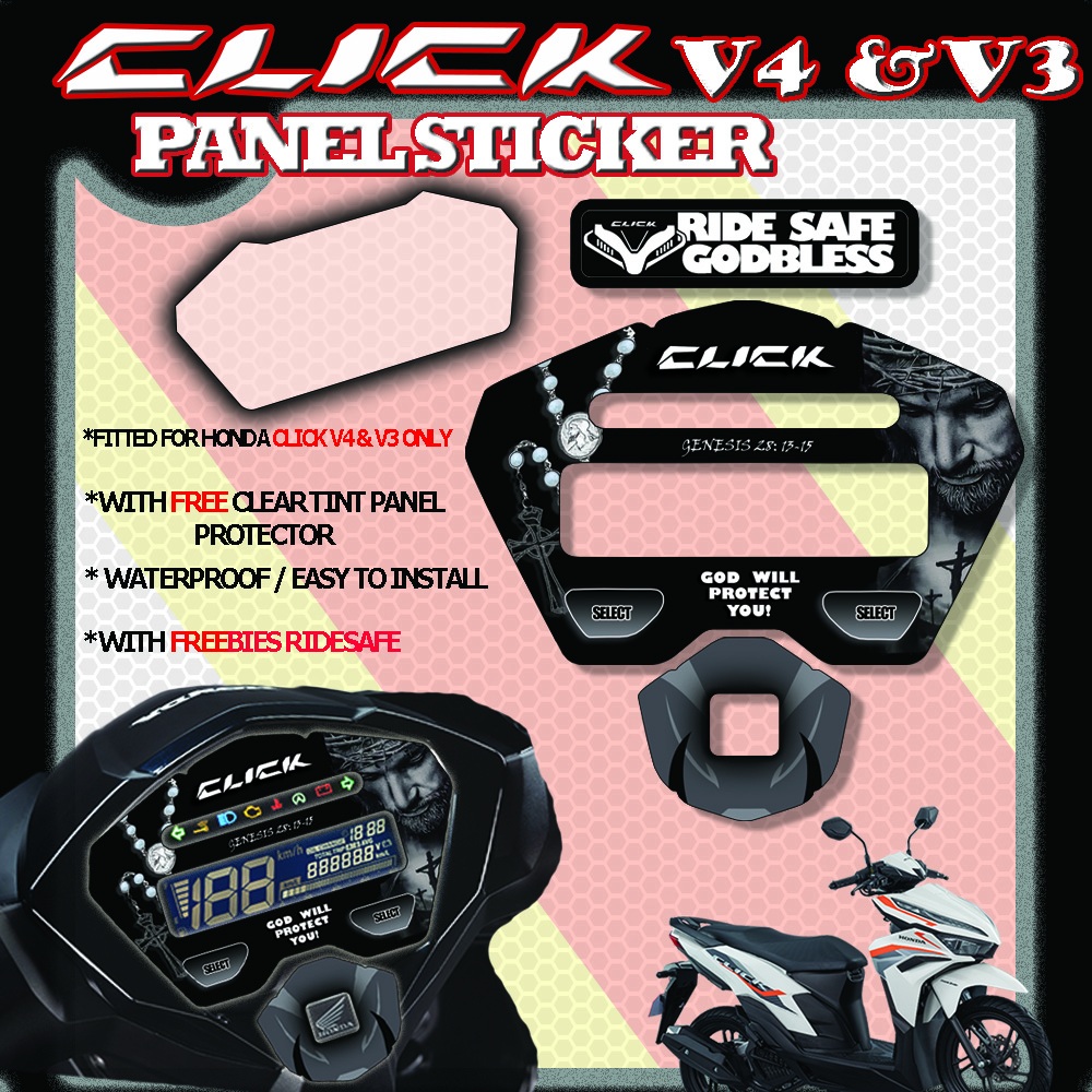 HONDA CLICK V4 V3 STICKER PANEL GAUGE / CLICK V3 DECALS PANEL GAUGE ...