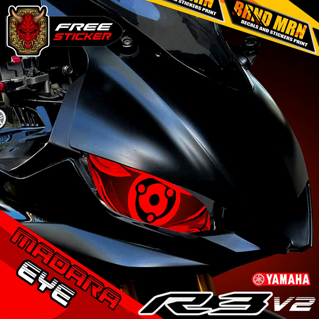 YAMAHA R3 V2 SHARINGAN EYE DECAL STICKER TINT PROTECTOR | Shopee ...
