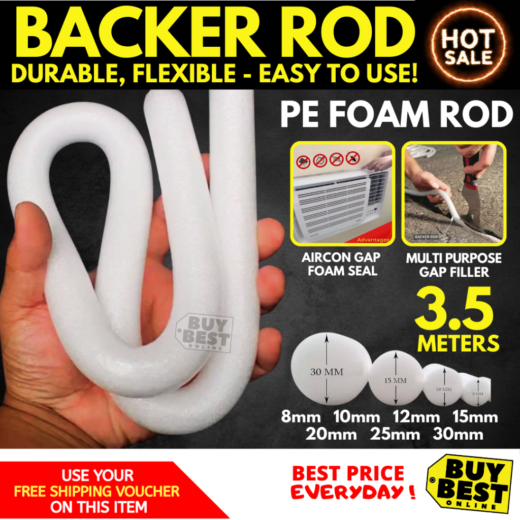 MegaDiscount] [3.5meters] PE Foam Backer Rod Stick Polyethylene Foam | Shopee Philippines
