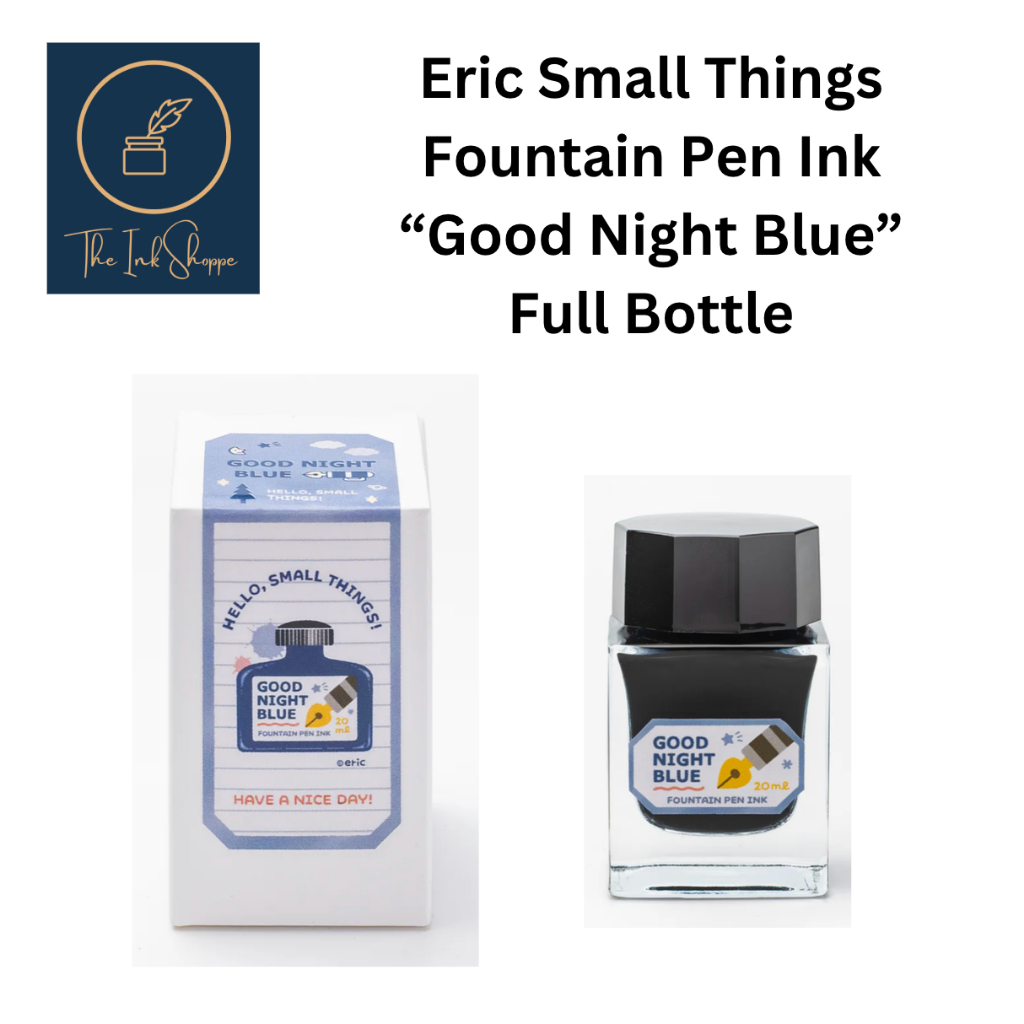 Eric Small Things Fountain Pen Ink "Good Night Blue" Full Bottle ...