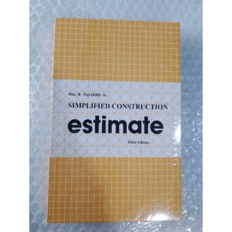 SIMPLIFIED CONSTRUCTION ESTIMATE 2000 EDITION | Shopee Philippines