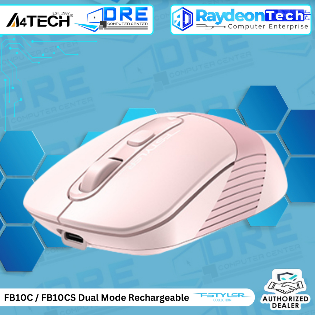 A4TECH FB10CS Dual Mode Rechargeable MOUSE BABY PINK/WHITE/BLACK ...