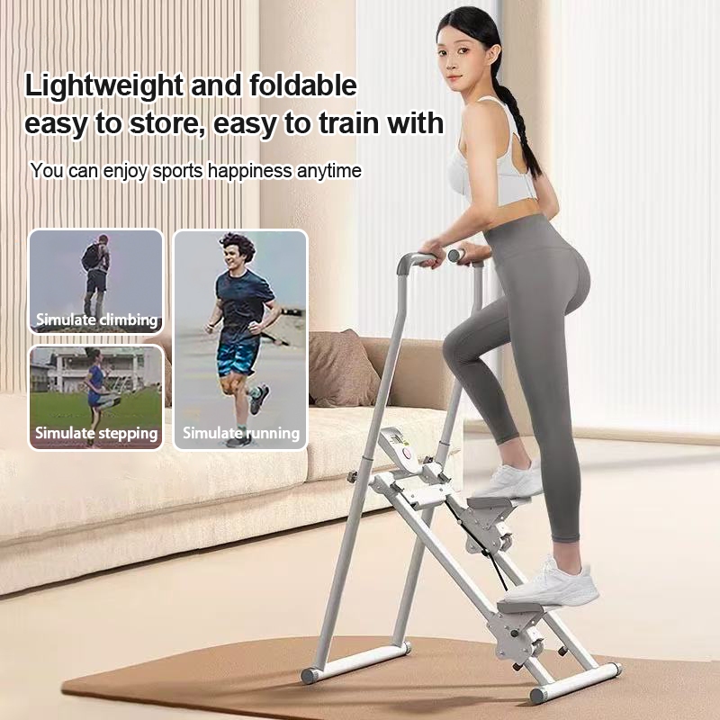 Vertical Climbing Machine Foldable Stair master Climber Stepper Cardio Fitness Equipment ...