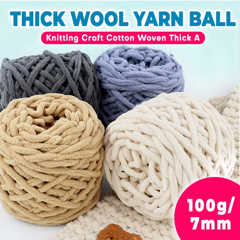 YA 95g Crochet Thick Wool Yarn Ball DIY Scarf Towel Hand Knitting Craft ...