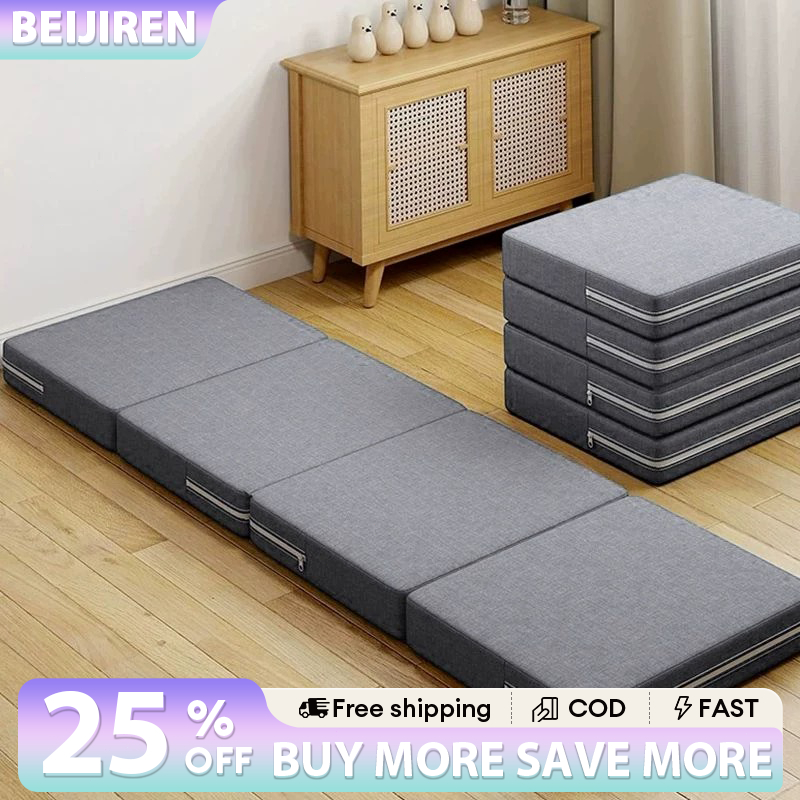 Folding Floor Mattress Guest Bed Compact Pad Nonslip Soft Foldable ...