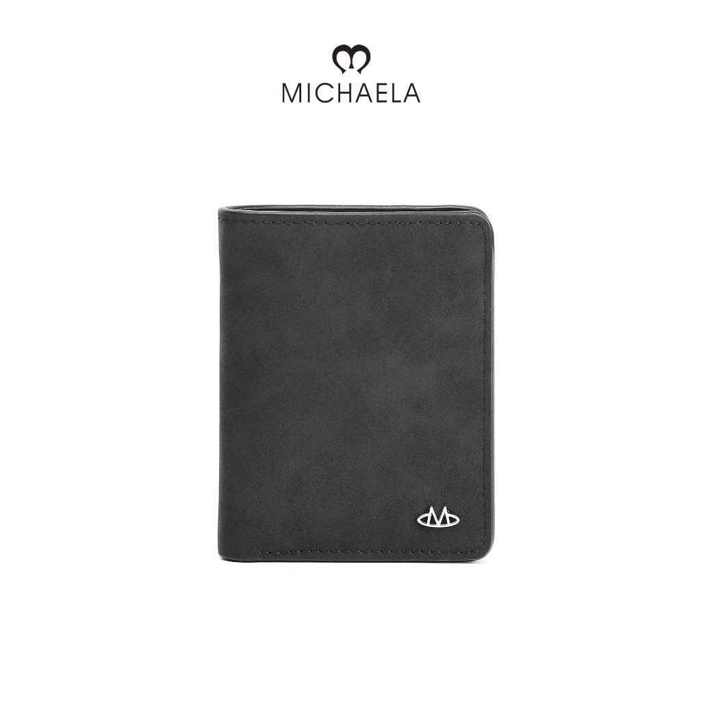 MICHAELA Suede Textured Business Wallet 6 Card Slots Bifold Wallet for ...
