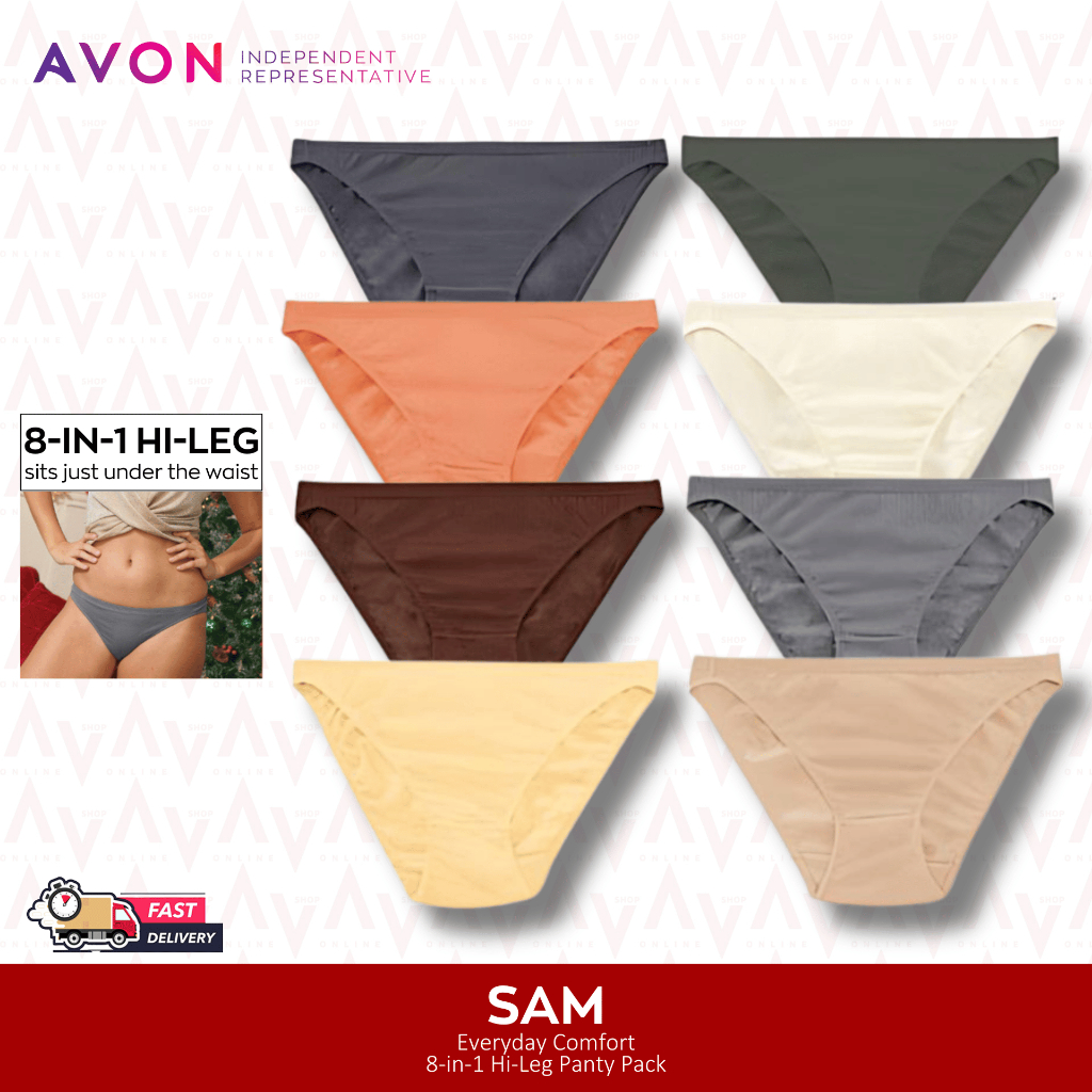 Avon Sam 8in1 Hi-leg Everyday Comfort Panty Pack | Shopee Philippines