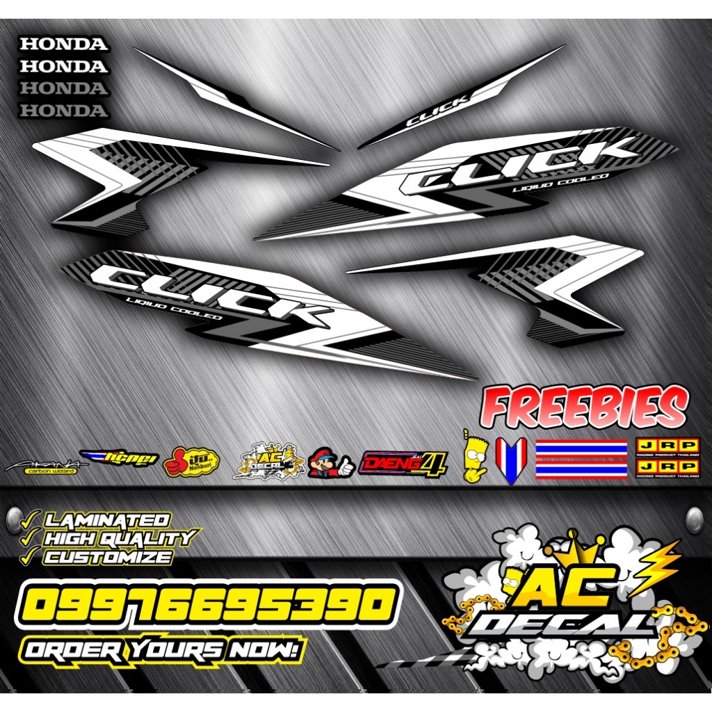 Honda Click v4 Stock decal custom colors | Shopee Philippines