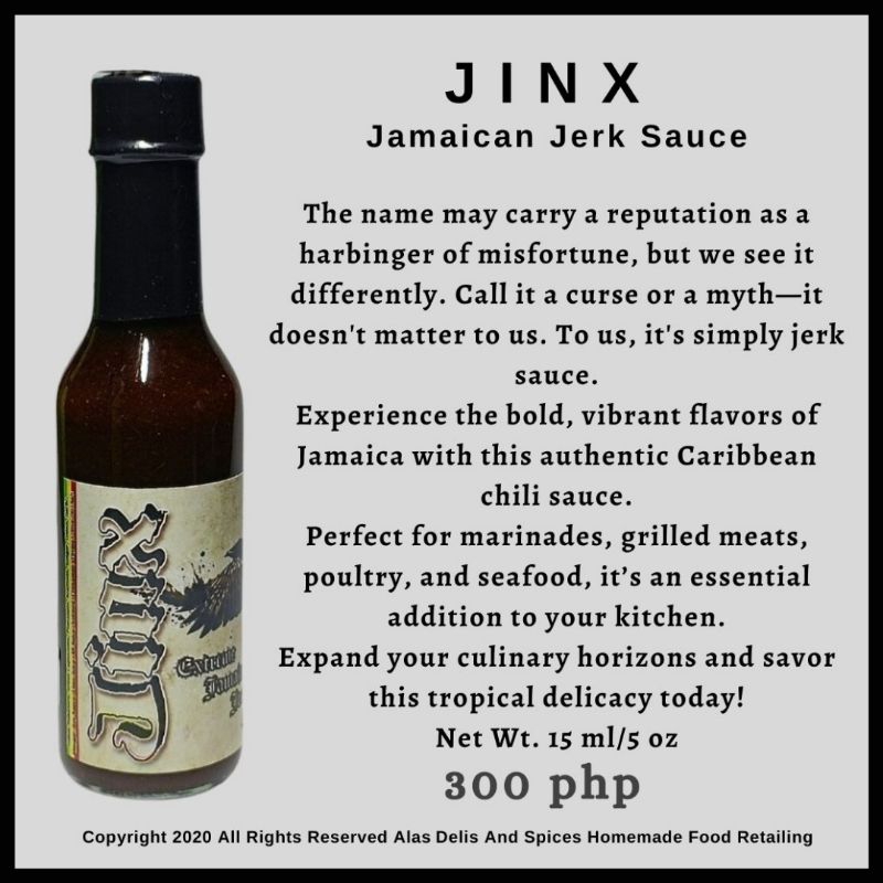 JINX Jamaican Jerk Hot Sauce ( Mild, Smoky, Savory) | Shopee Philippines
