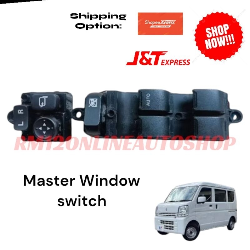 MASTER WINDOW SWITCH FOR SUZUKI DA17V DA17W ALL POWER JAPAN SURPLUS ...