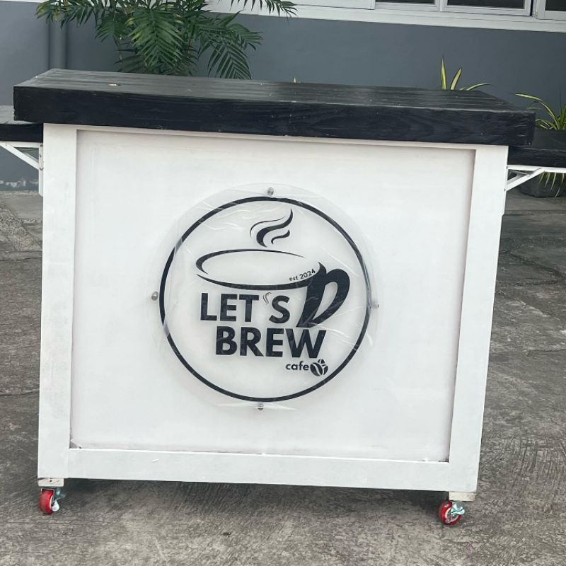 FOOD CART WALL SIGNAGE customized indoor outdoor signage round square ...