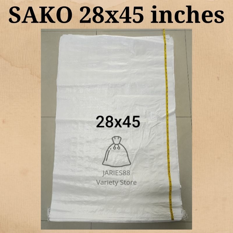 BRAND NEW!!! Sack/Sako Bag 28x45 Inches White (70 to 80 kilos) | Shopee ...