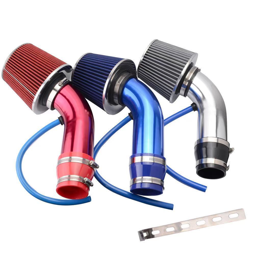 Full Set 3" 76mm Car Cold Air Intake System Turbo Induction Pipe Tube ...