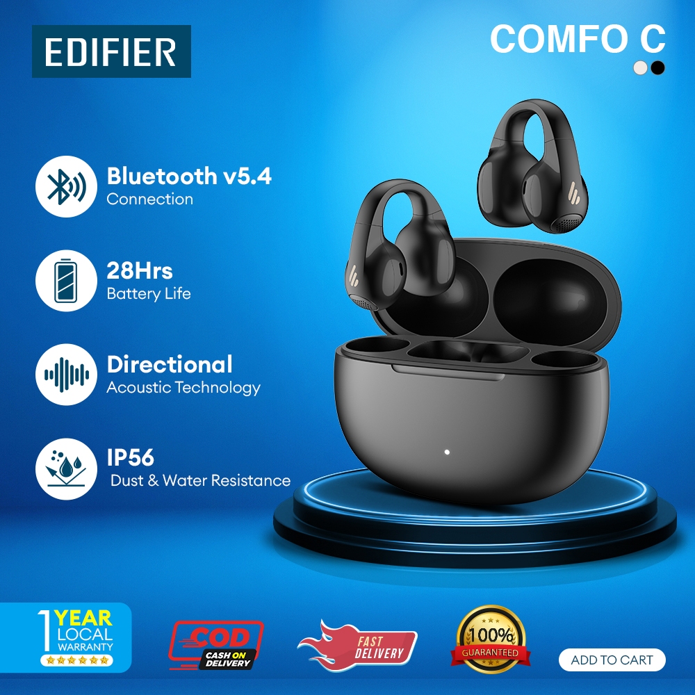Edifier Comfo C True Wireless Open-Ear Earbuds – Bluetooth 5.4, Edifier Comfo q Workout ...