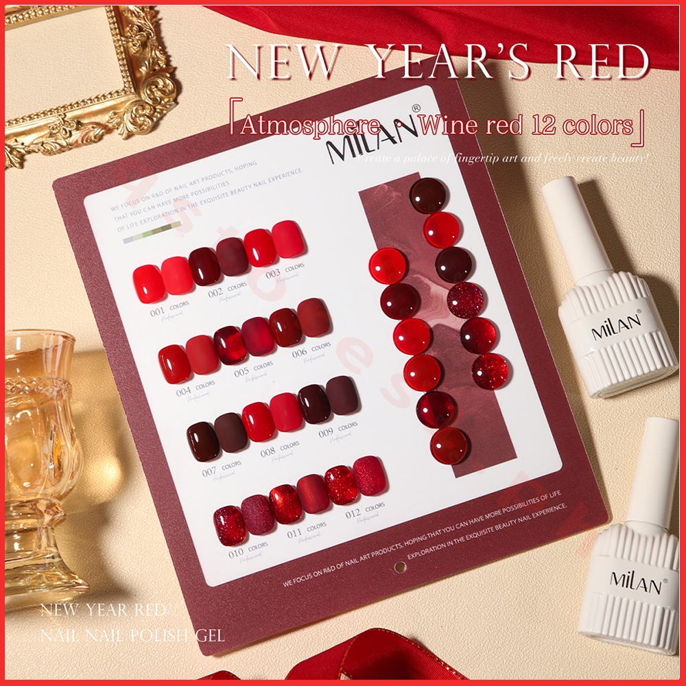TQ 15ml 12pcs Jelly 8 cat eye red Nail Polish Set Nail Kit for Salon ...