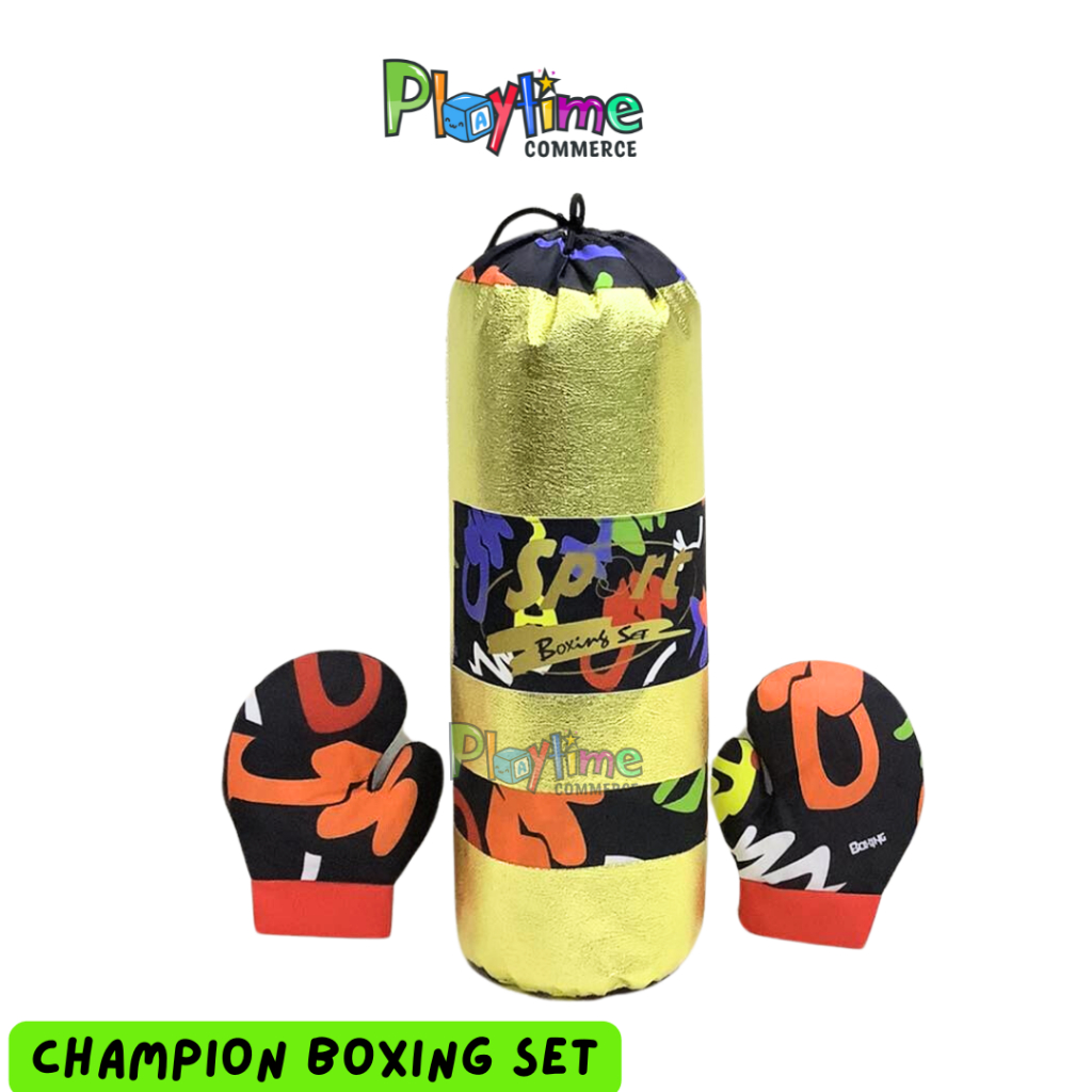 Kids Boxing Sports Champion Boxing Punching Bag with Gloves Toys Only ...