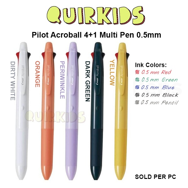 Pilot Acroball 4+1 BH41AB-155 Multi Ballpoint Pen Pencil 0.5mm | Shopee ...