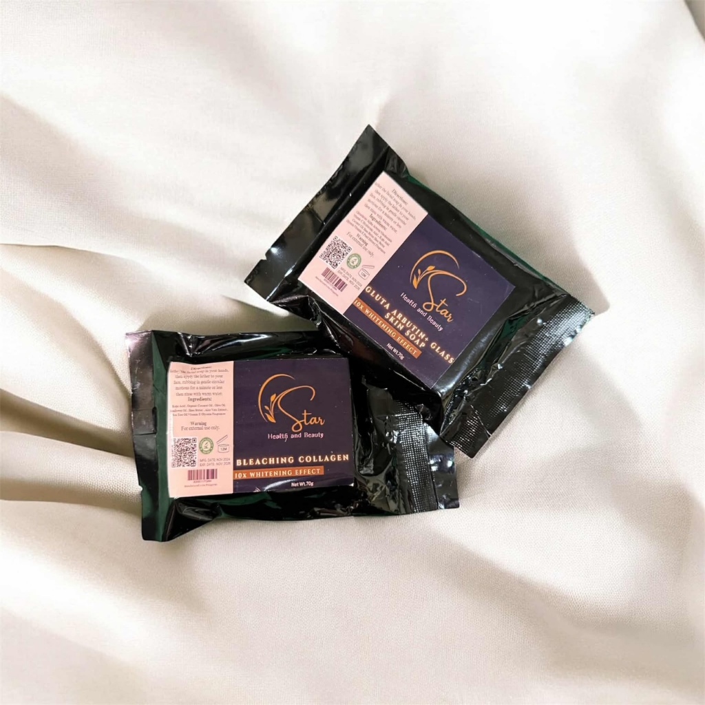 Star Bleaching Collagen and Gluta Arbutin + Glass Skin soap bundle 10x ...