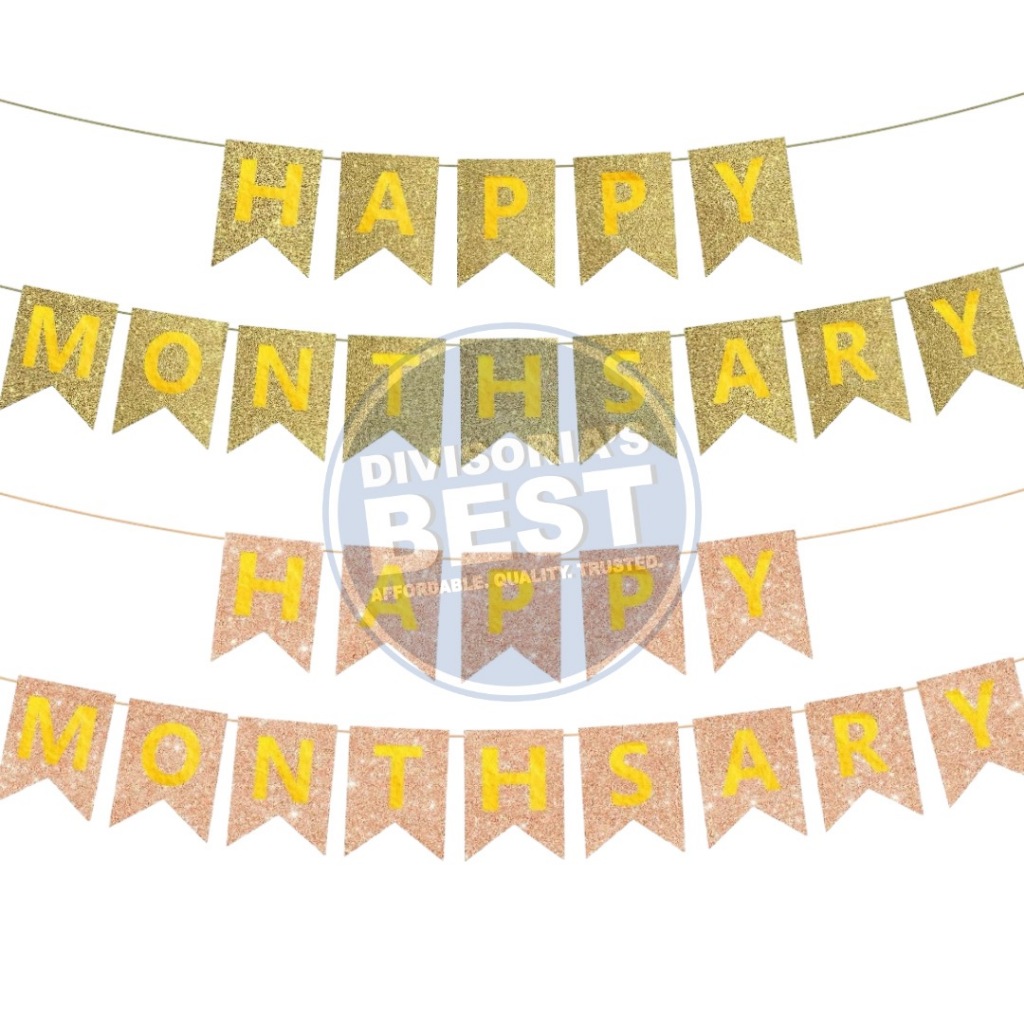 PS-189/PS-516 (1 set) Happy Anniversary Banner Motnhsary Banner ...