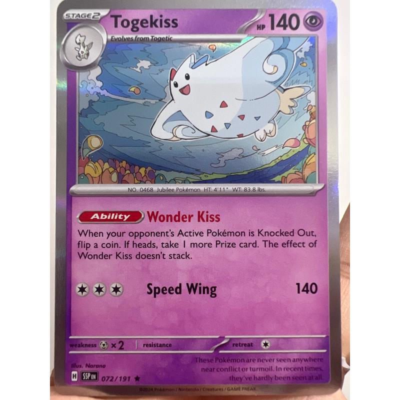 Togekiss - 072/191 - Holo Rare Scarlet & Violet: Surging Sparks ...