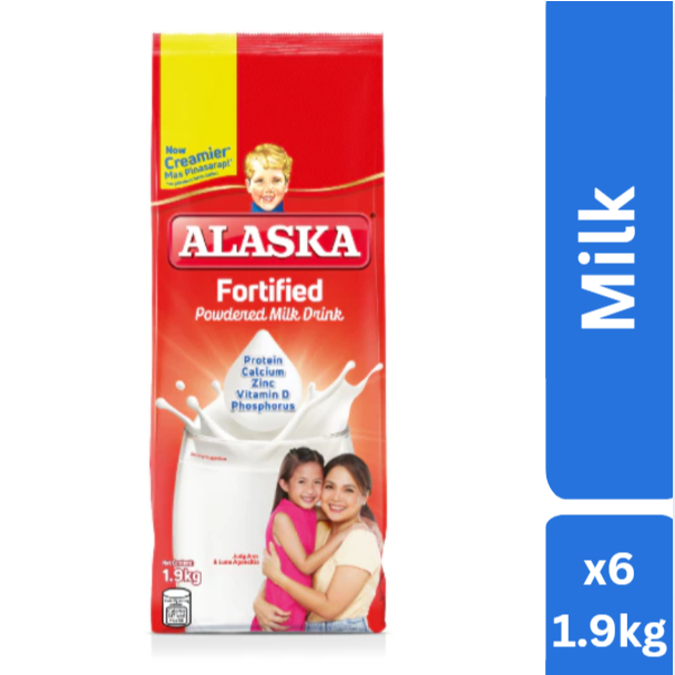 Alaska Fortified Powdered Milk Drink 1.9kg Bundle of 6 | Shopee Philippines