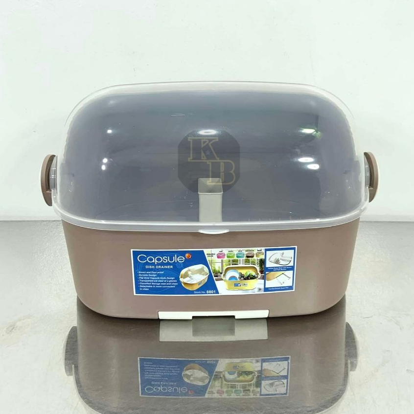 8801 uniglobal Dish Rack with Cover Plastic Storage | Shopee Philippines