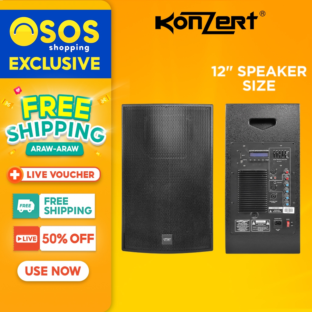 KONZERT GO Active 12 Set 2-Way Professional Active and Passive Speaker •OSOS• | Shopee Philippines