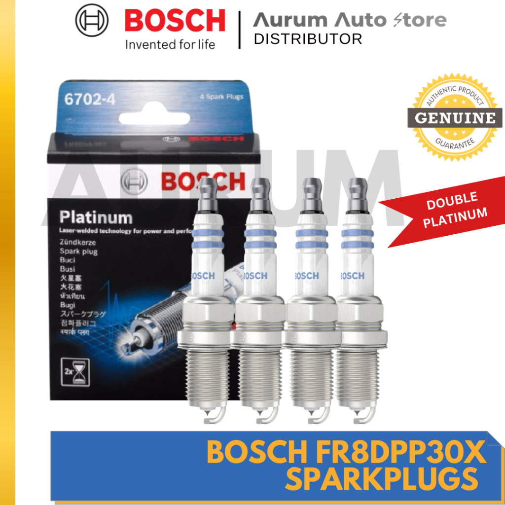 Bosch Platinum FR8DPP30X Spark Plug (Set of 4) (Cross BKR5E-11 BKR5EGP ...
