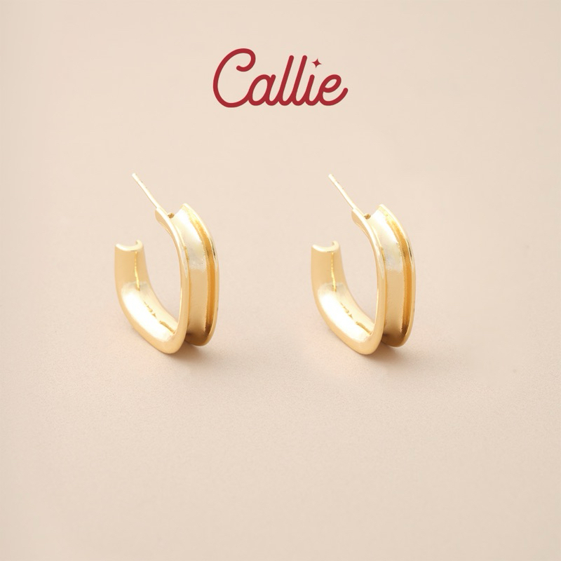 Callie 14k Gold Plated Sandra Square Hoop Earrings Shop Callie | Shopee ...
