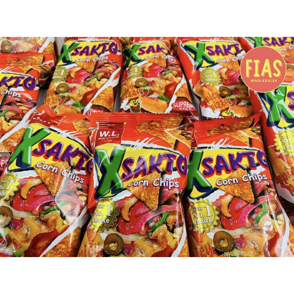 10 pcs Xsakto Corn Chips Pizza Flavor 58g Wholesale Paninda | Shopee ...