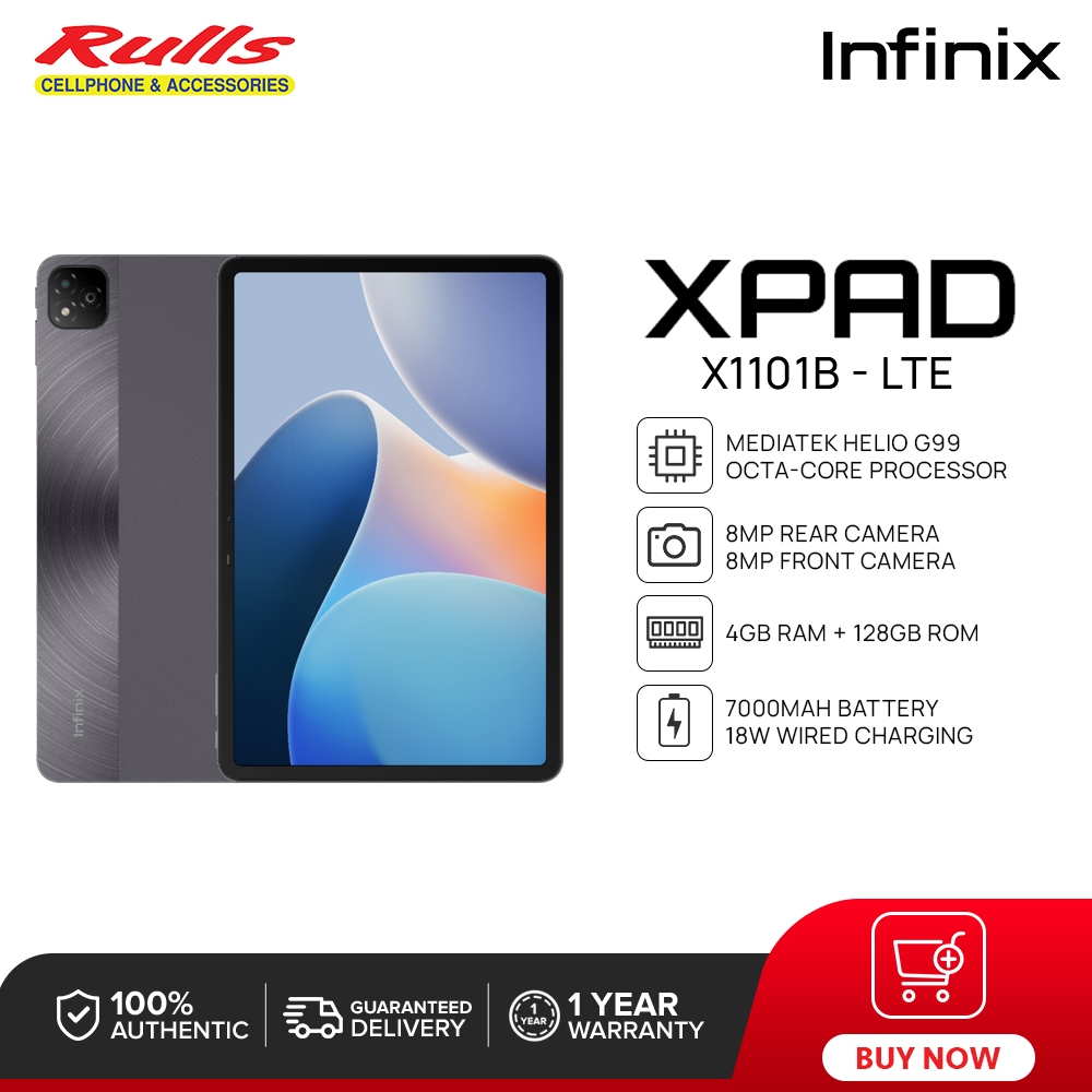 Infinix XPAD LTE (X1101B) Tablet | 4GB+128GB | MTK Helio G99 | 11” FHD+ ...