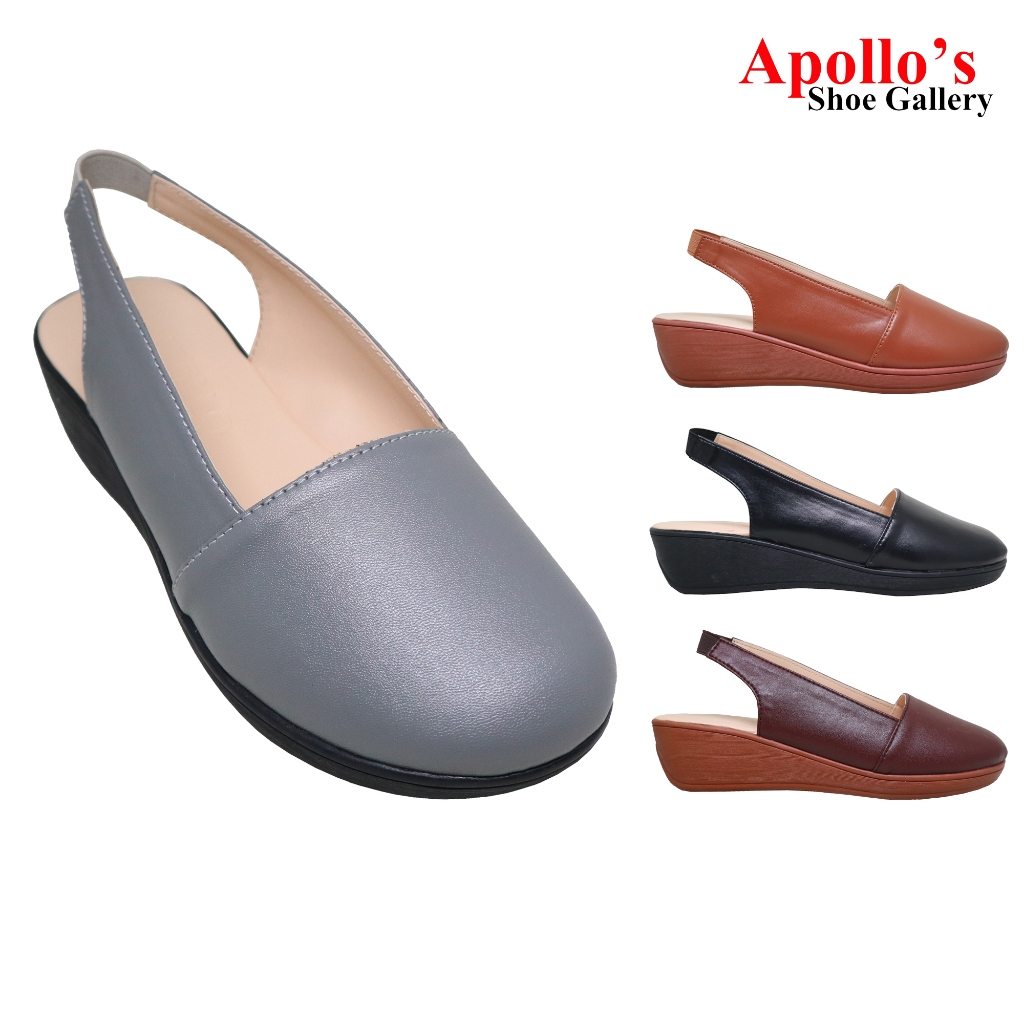 Apollo 8956 MARIKINA MADE Ladies Wedge Sandals mules half shoe | Shopee ...