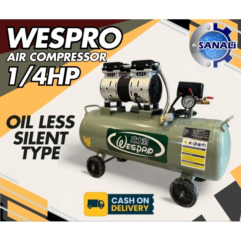 WESPRO Air Compressor 3/4 HP Oil less & Silent type | Shopee Philippines