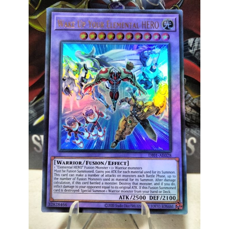 [AE] Wake Up Your Elemental Hero Ultra Rare DI01 AE028 Original Yu-Gi-Oh Card Asian English ...