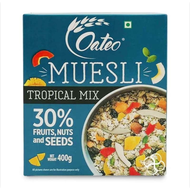 Oateo Muesli Tropical Mix 400g | Shopee Philippines