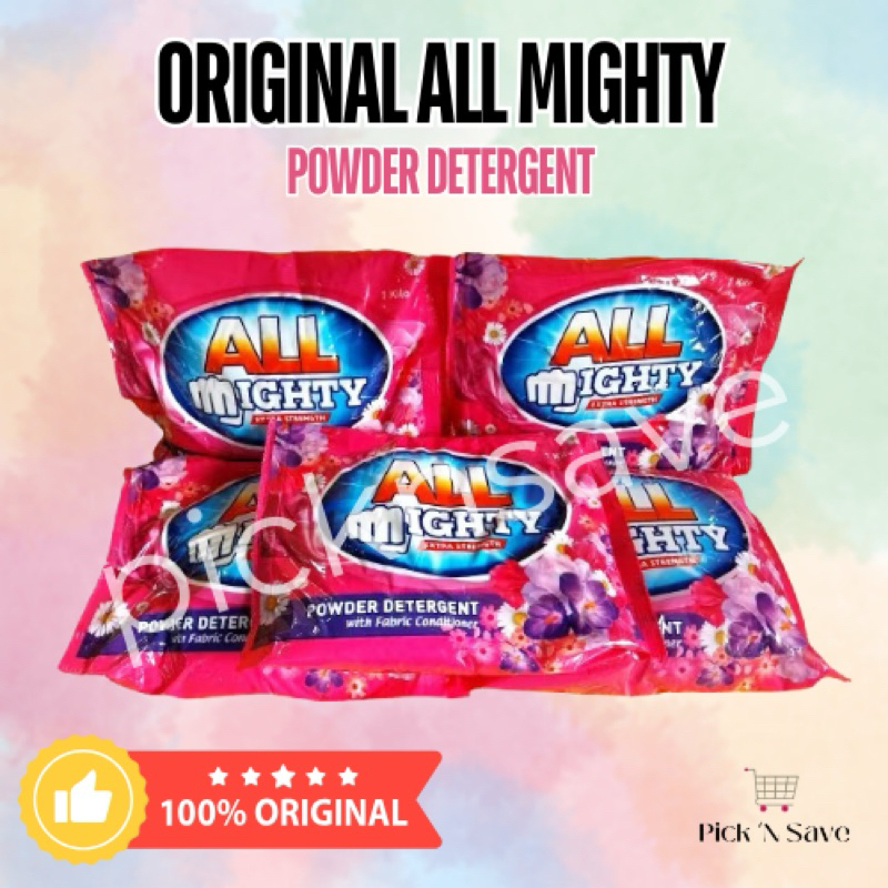 ORIGINAL All Mighty Powder Detergent Sabong Panlaba 1kg | Shopee ...