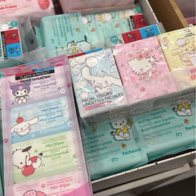 classy_archives | MINISO SANRIO WIPES AND TISSUE TINGI PER PACK ...