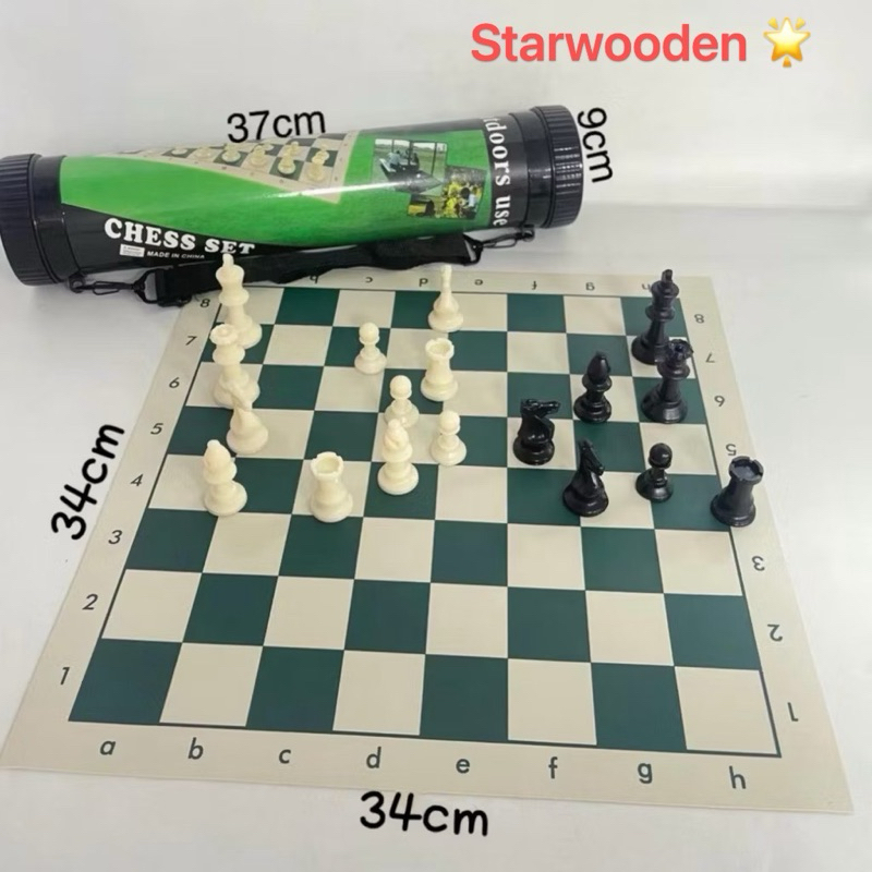 Chess Mat Set Chess Mat With Pieces Chess Board Set Mat And Bag Easy To ...