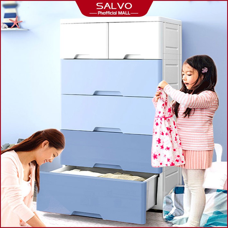 SALVO Drawer cabinet durabox plastic wardrobe clothes storage organizer ...