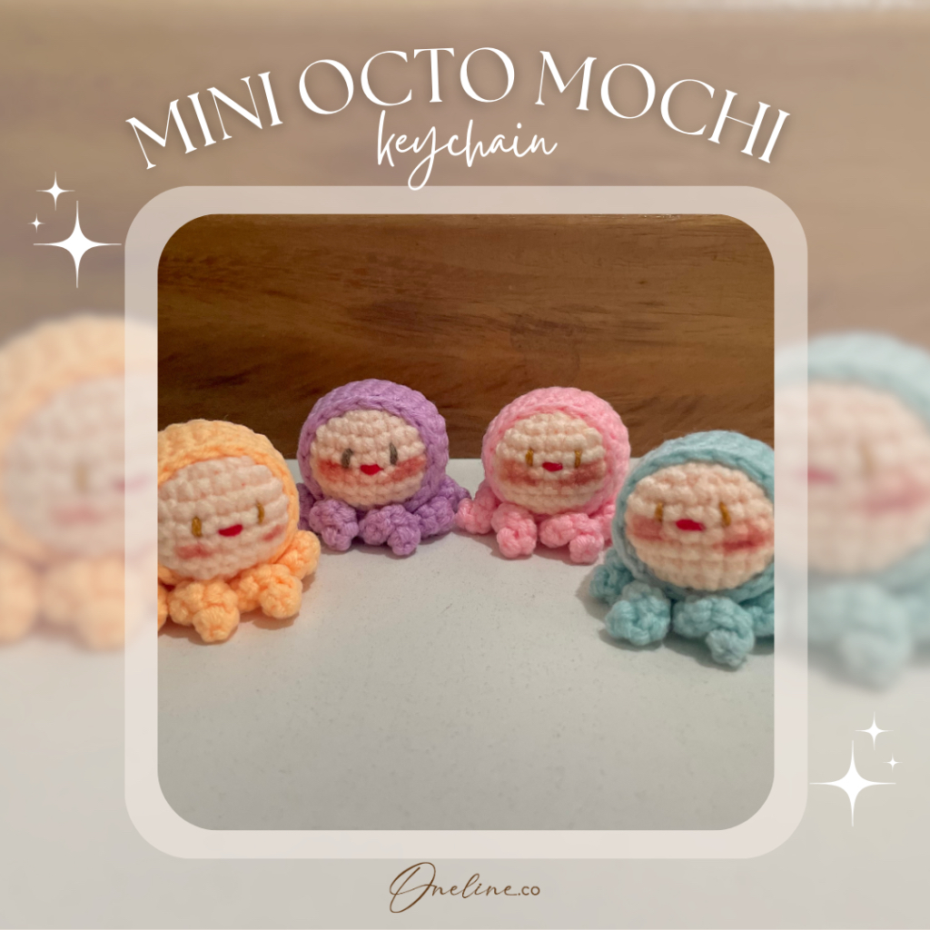 MINI MOCHI OCTOPUS crochet keychains | Shopee Philippines
