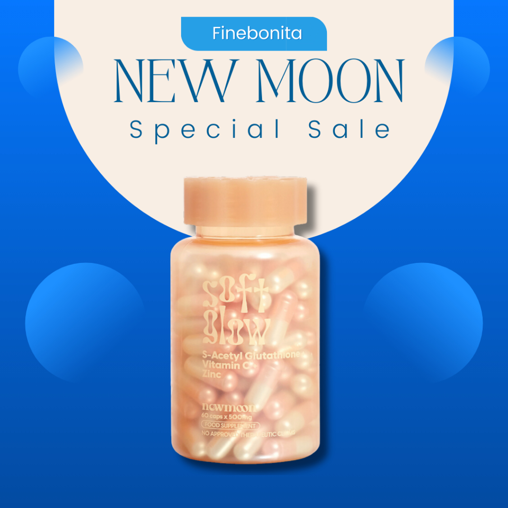 NEW MOON 500mg S-Acetyl Glutathione, Collagen & Vitamin | Glowing ...
