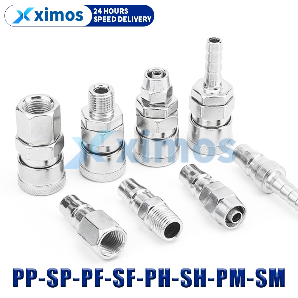 Air Hose Connector Coupler Socket Quick Coupling High Pressure PP SP PF ...